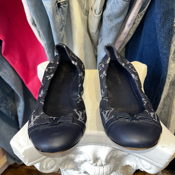 Louis Vuitton | Shoes | Vintage Y2k Louis Vuitton Lv Monogram Denim Cap ...
